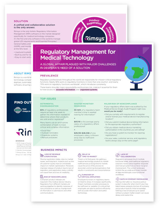 Download the Rimsys Benefits Data Sheet
